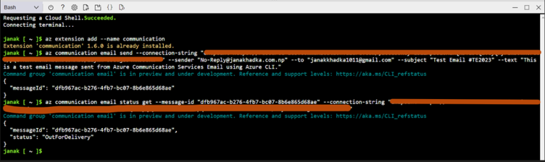 Complete Guide: Setting Up and Sending Emails with Azure Email Communication Services – JANAK KHADKA
